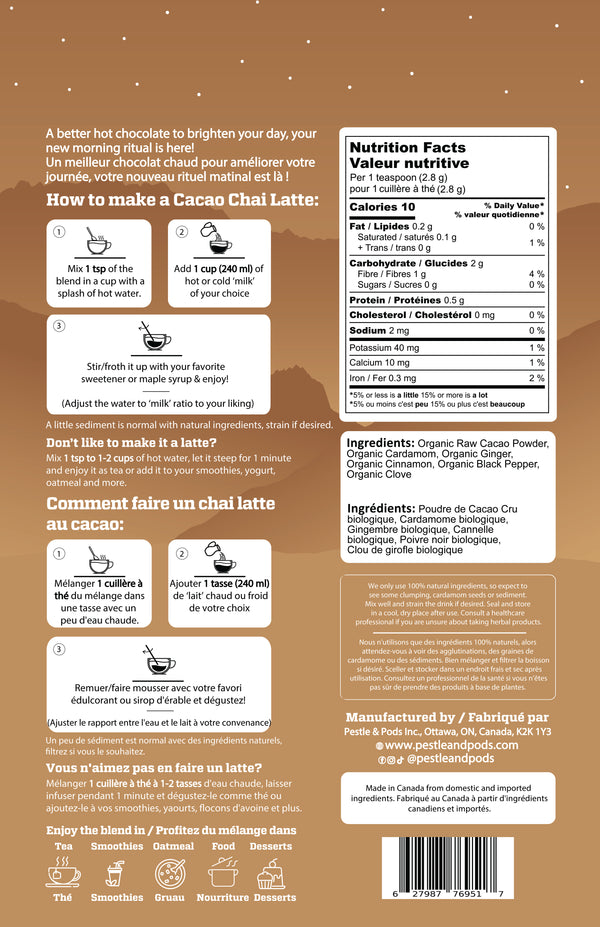 Pestle and Pods | Chocolate Chai Tea Latte | Dirty Chai | Coffee and ...