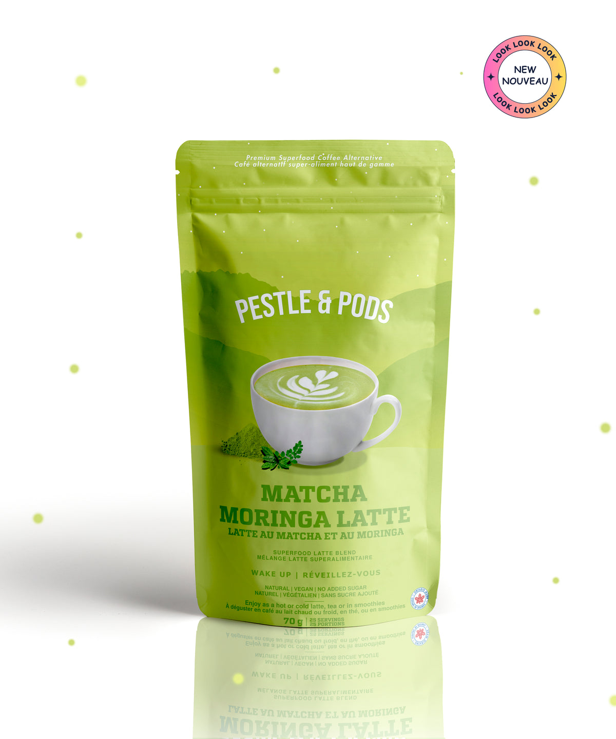 Matcha Moringa - Superfood Latte Blend - pestleandpods