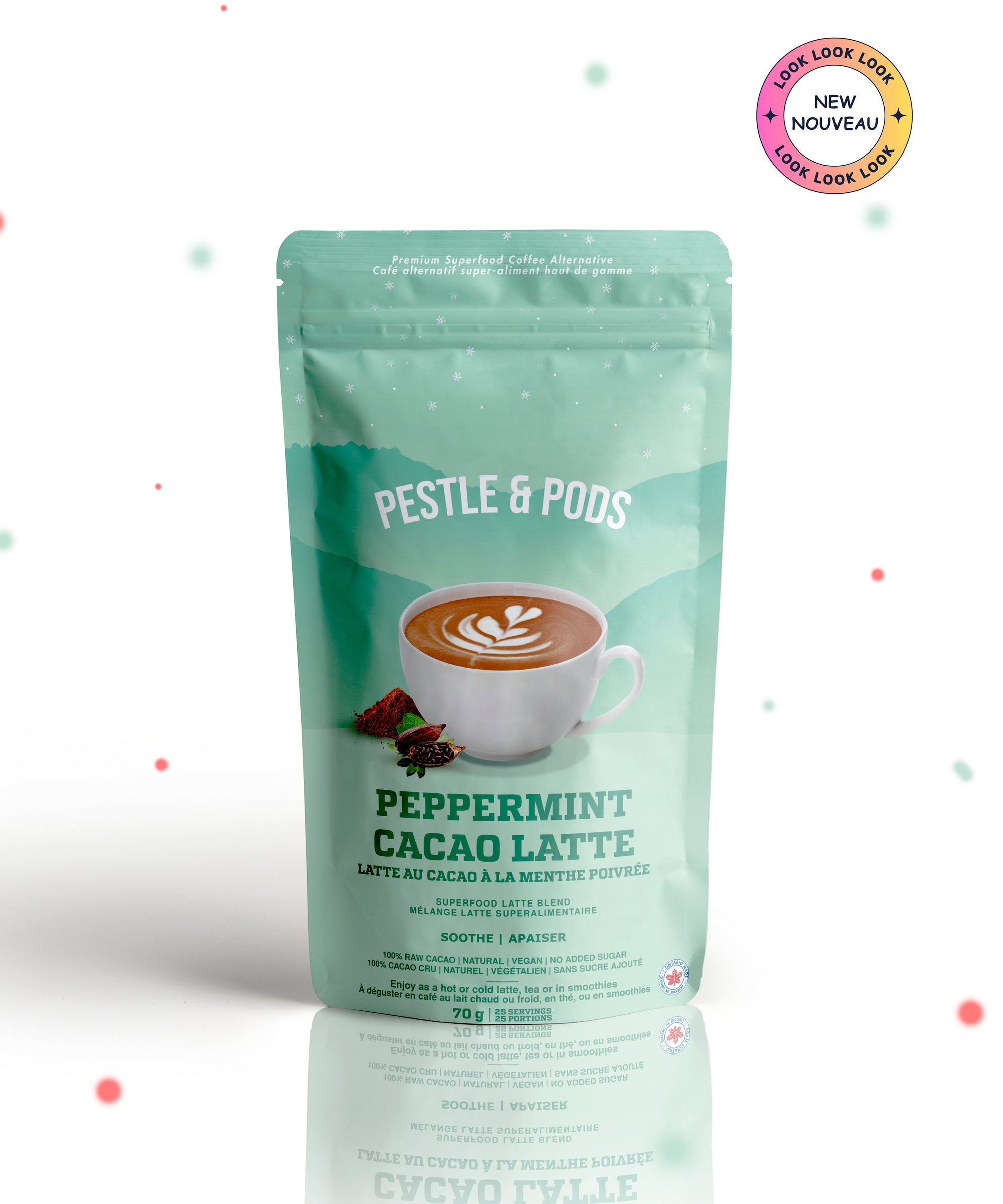 Pestle and Pods | Mint Chocolate Instant Latte | Superfood Chai Latte Drink | Peppermint Cacao ...